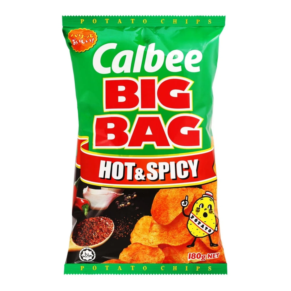 Calbee - Hot & Spicy Potato Chips (180g) (12/carton) – Tasty Snack Asia