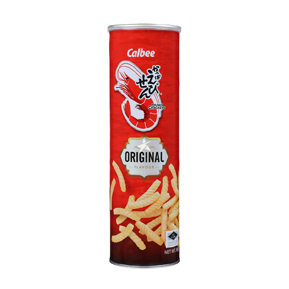 Calbee - Original Prawn Cracker Canister (80g) (12/carton) – Tasty Snack Asia