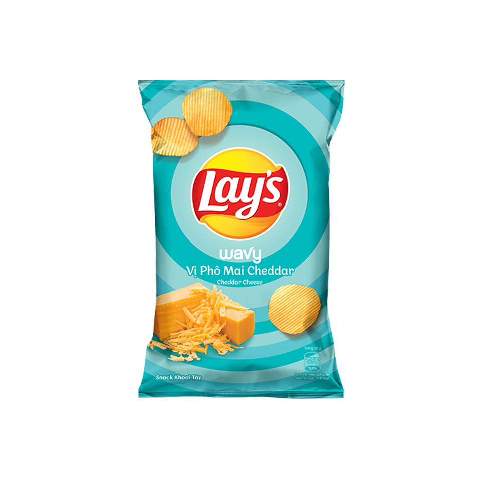Lay's Vietnam - Cheddar Cheese Potato Chips (90g) (10/carton) – Tasty Snack Asia