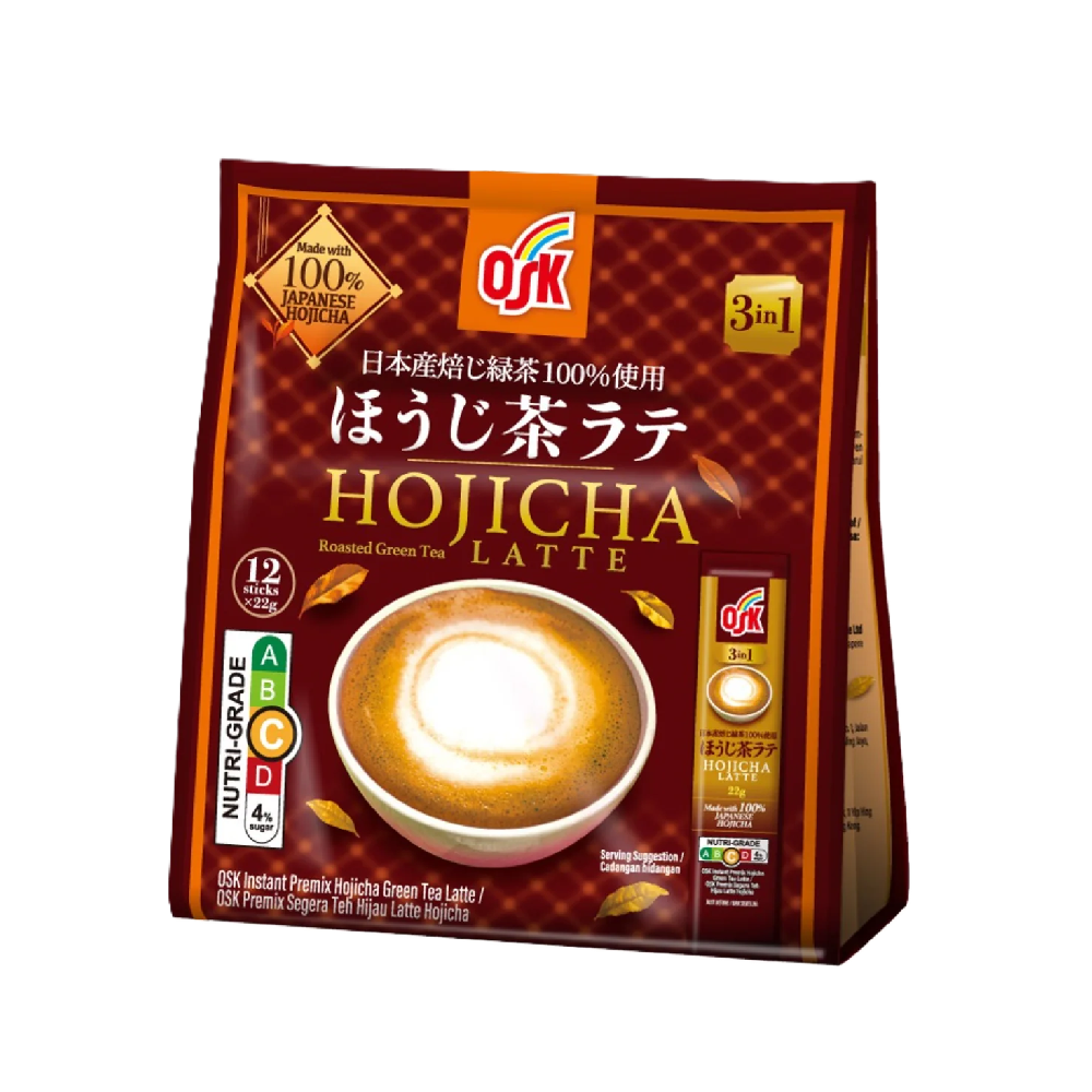 OSK - 3-in-1 Hojicha Latte (12/pack) (264g) (24/carton) – Tasty Snack Asia
