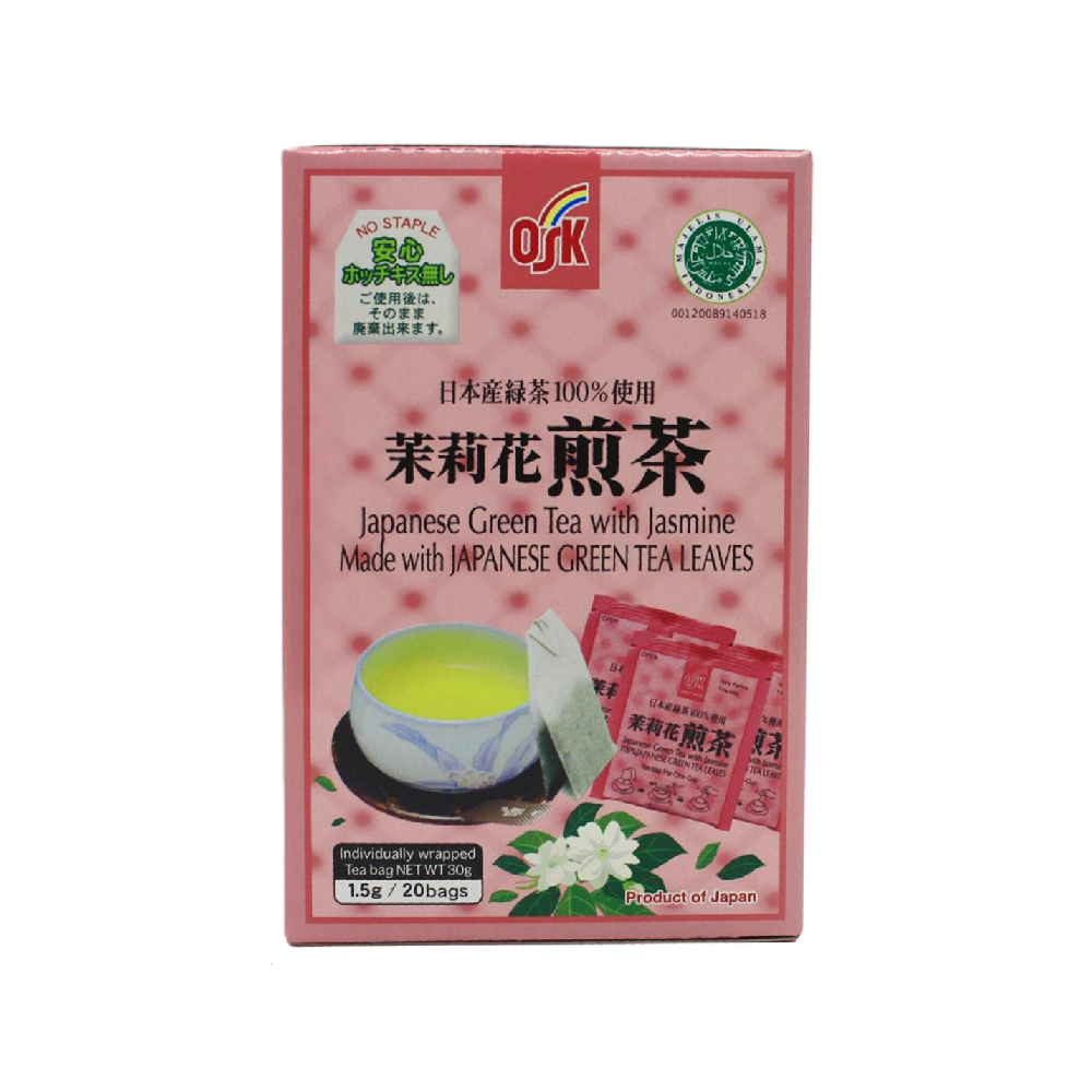 OSK - Japanese Jasmine Green Tea (20/pack) (30g) (30/carton) – Tasty Snack Asia