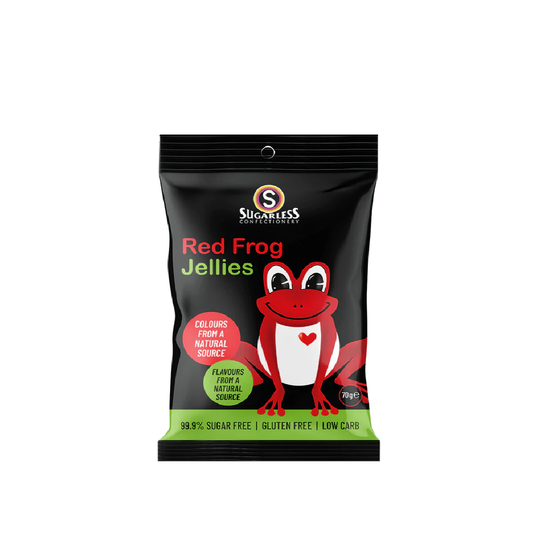 Sugarless Confectionery - Red Frog Jellies (70g) (20/carton) – Tasty Snack Asia