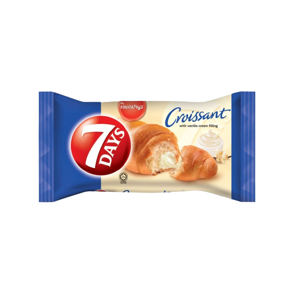 7 Days - Vanilla Cream Croissant (60g) (30/carton) – Tasty Snack Asia