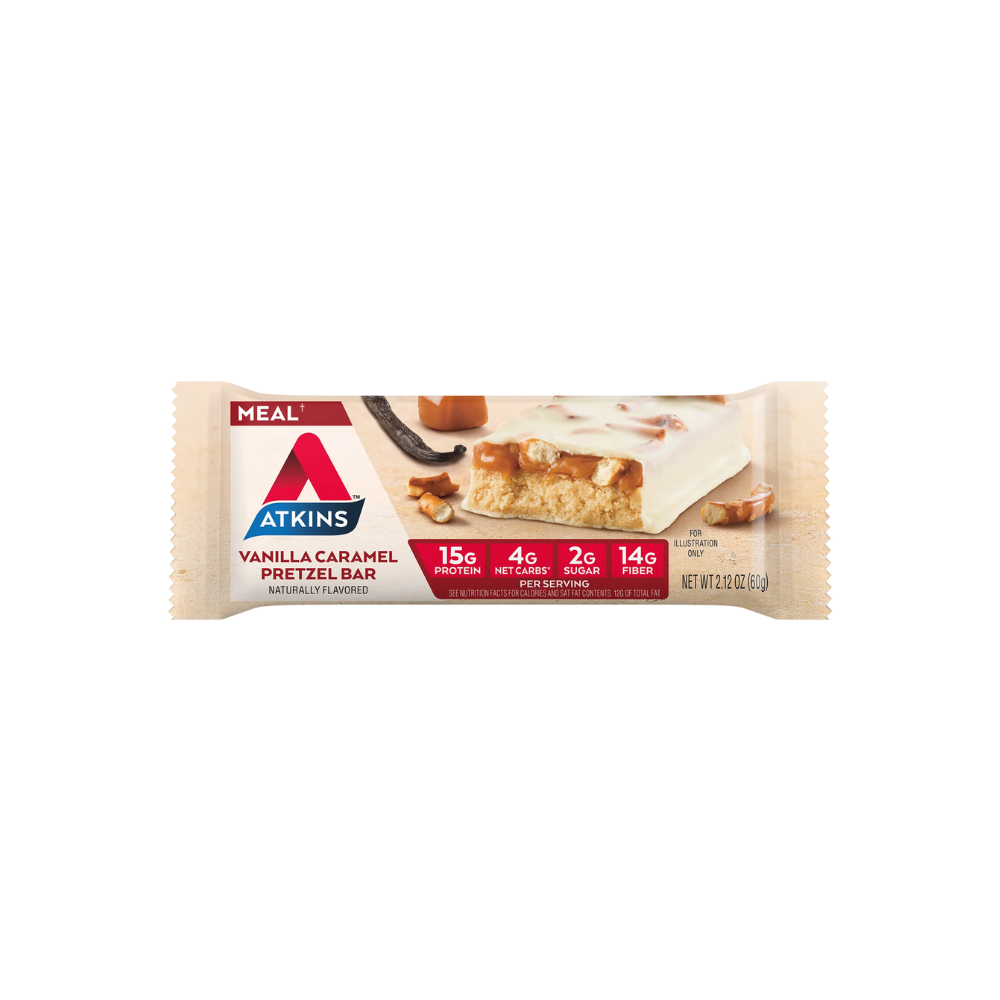 Atkins - Vanilla Caramel Pretzel Meal Bar (60g) (5/carton) – Tasty ...