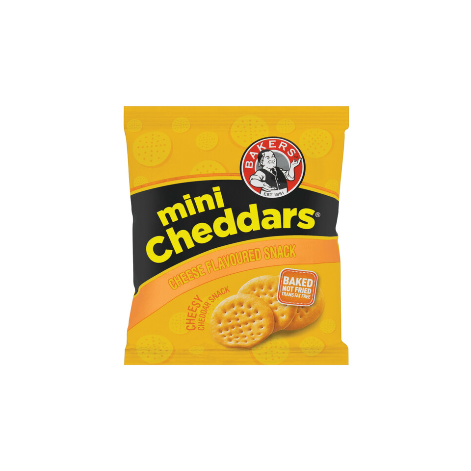 Bakers - Mini Cheddars (6/pack) (198g) (8/carton) – Tasty Snack Asia