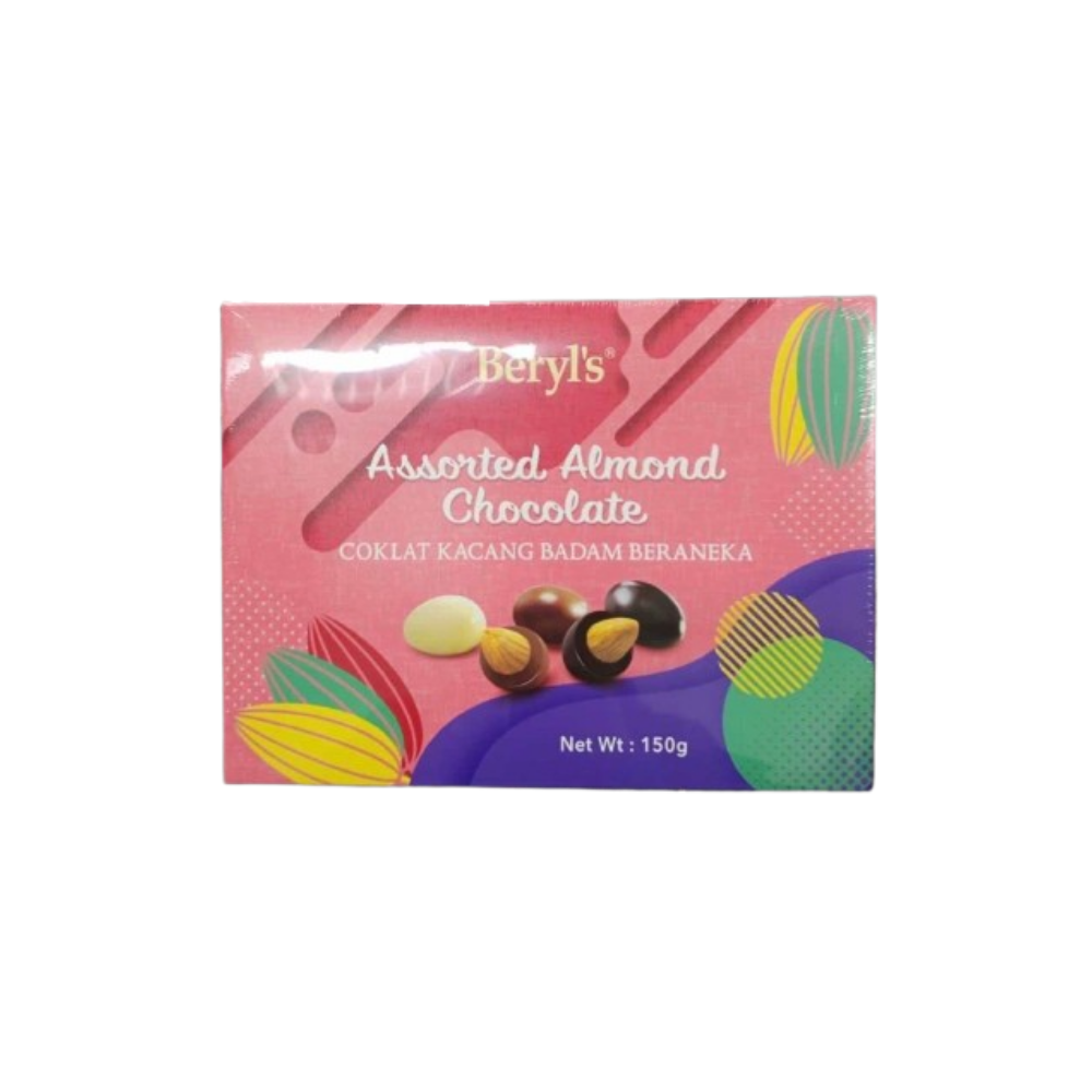 Beryl's - Assorted Almond White, Milk & Dark Chocolate LOC Box (150g ...