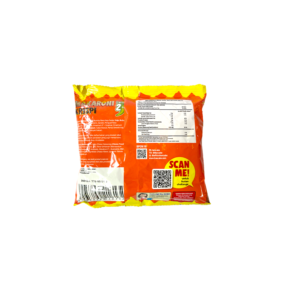 BonCabe - Crispy Macaroni Snack (27g) (60/carton) – Tasty Snack Asia