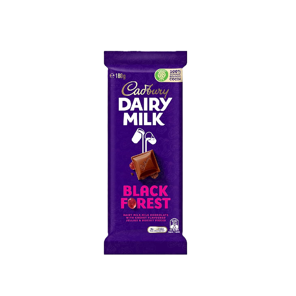 Cadbury - Dairy Milk Black Forest Chocolate (180g) (15/carton) – Tasty ...