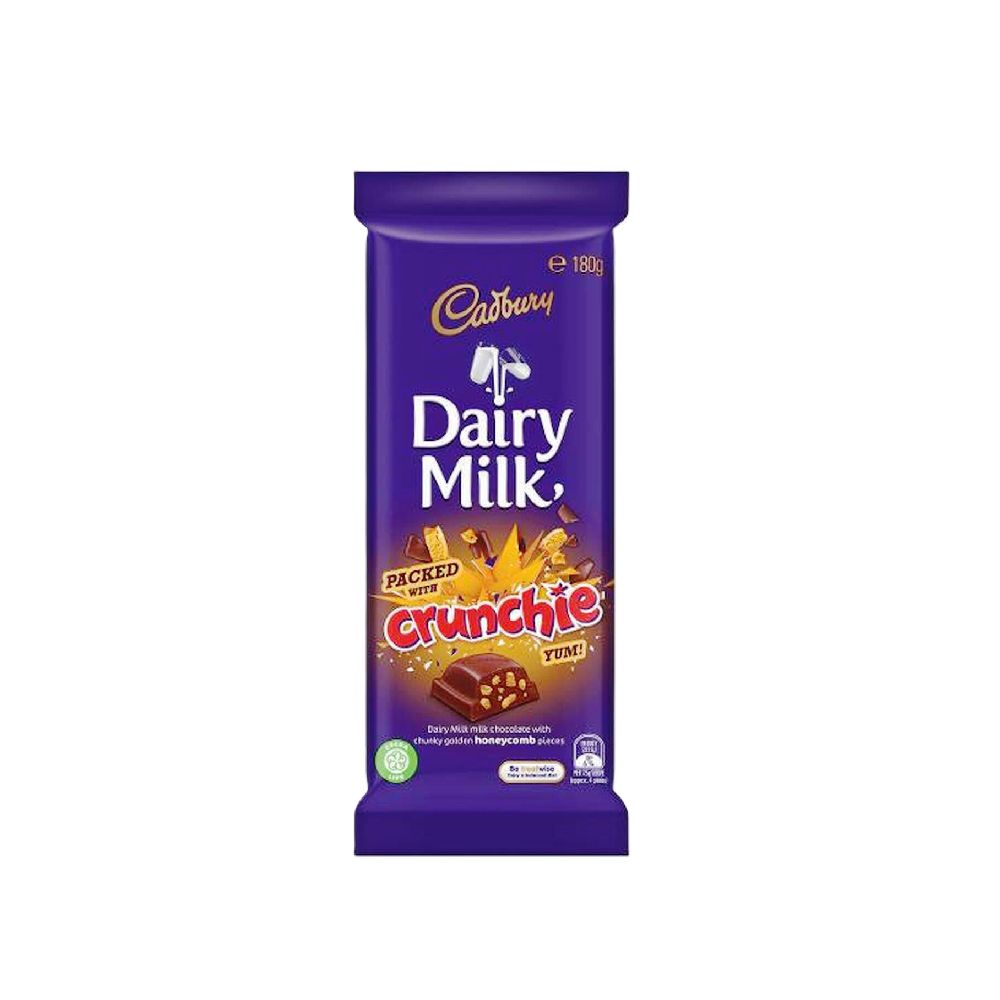 Cadbury - Dairy Milk Packed With Crunchie Chocolate (180g) (13/carton ...