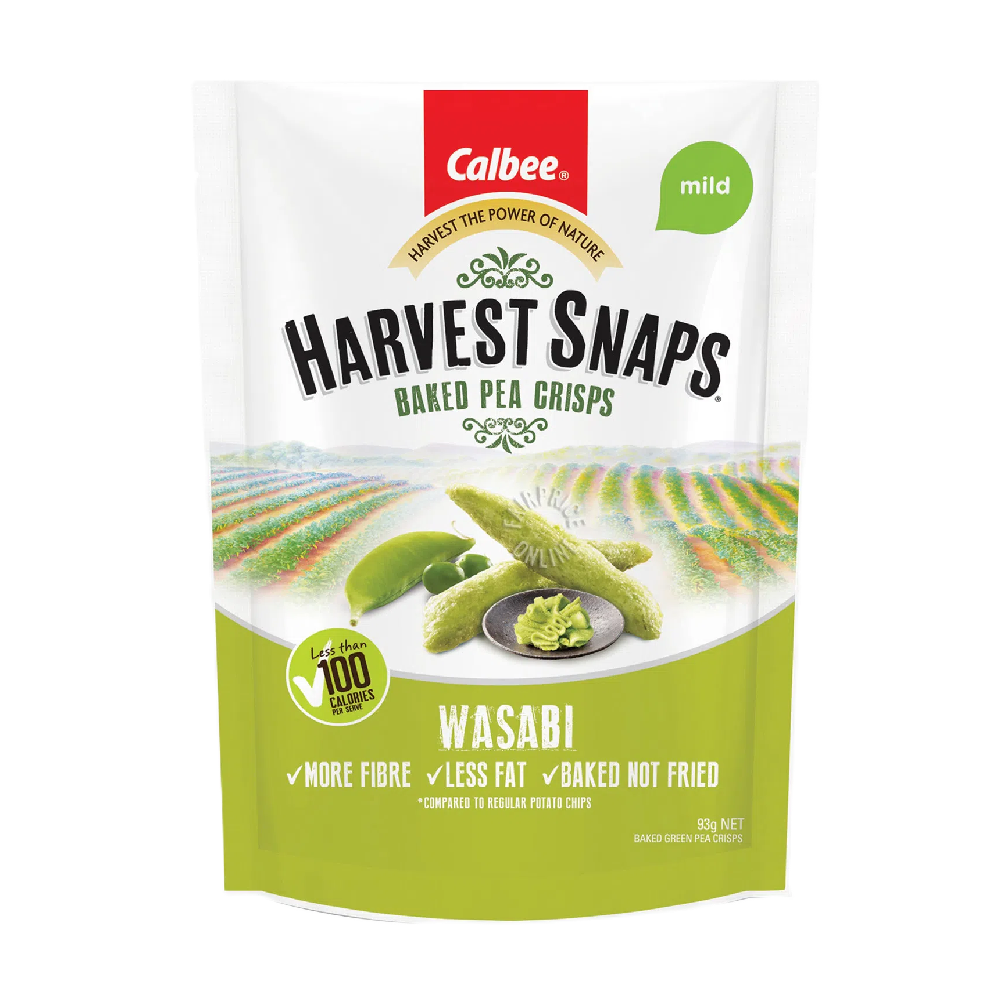 Calbee - Wasabi Harvest Snaps Baked Pea Crisps (93g) (12/carton ...