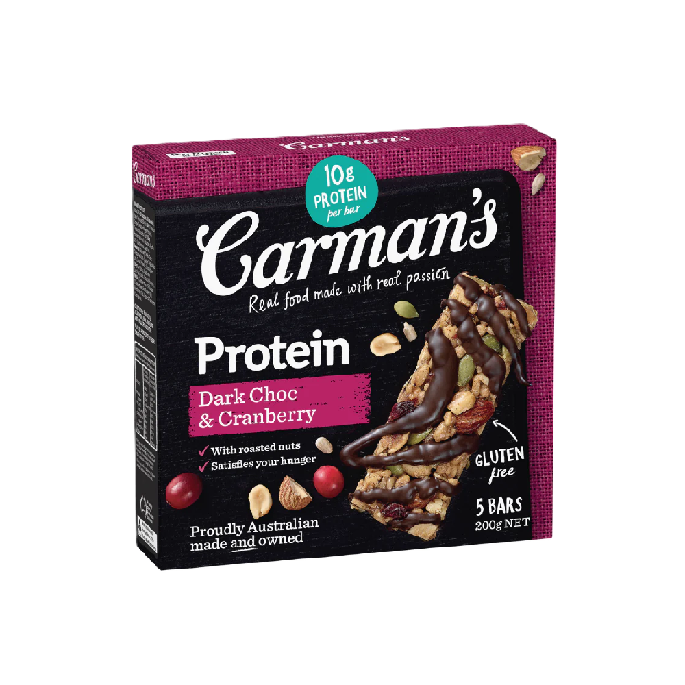 Carman's - Dark Chocolate Cranberry Protein Bar (5/pack) (200g) (6/car ...