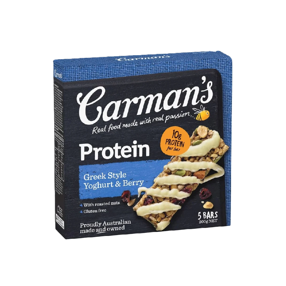 Carman's - Greek Yoghurt & Berry Protein Bar (5/pack) (200g) (6/carton ...