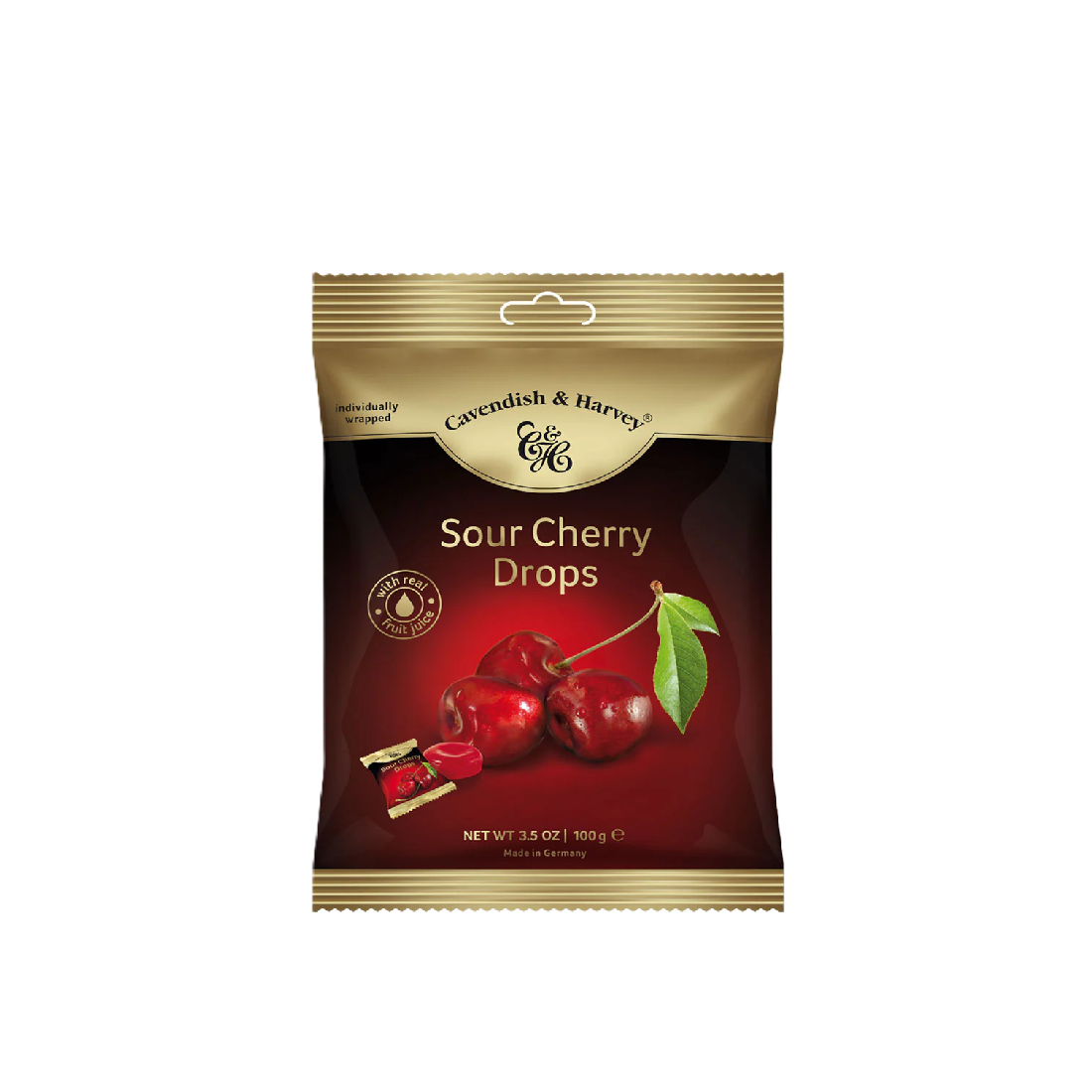 Cavendish & Harvey - Sour Cherry Drops (100g) (60/carton) – Tasty Snack ...