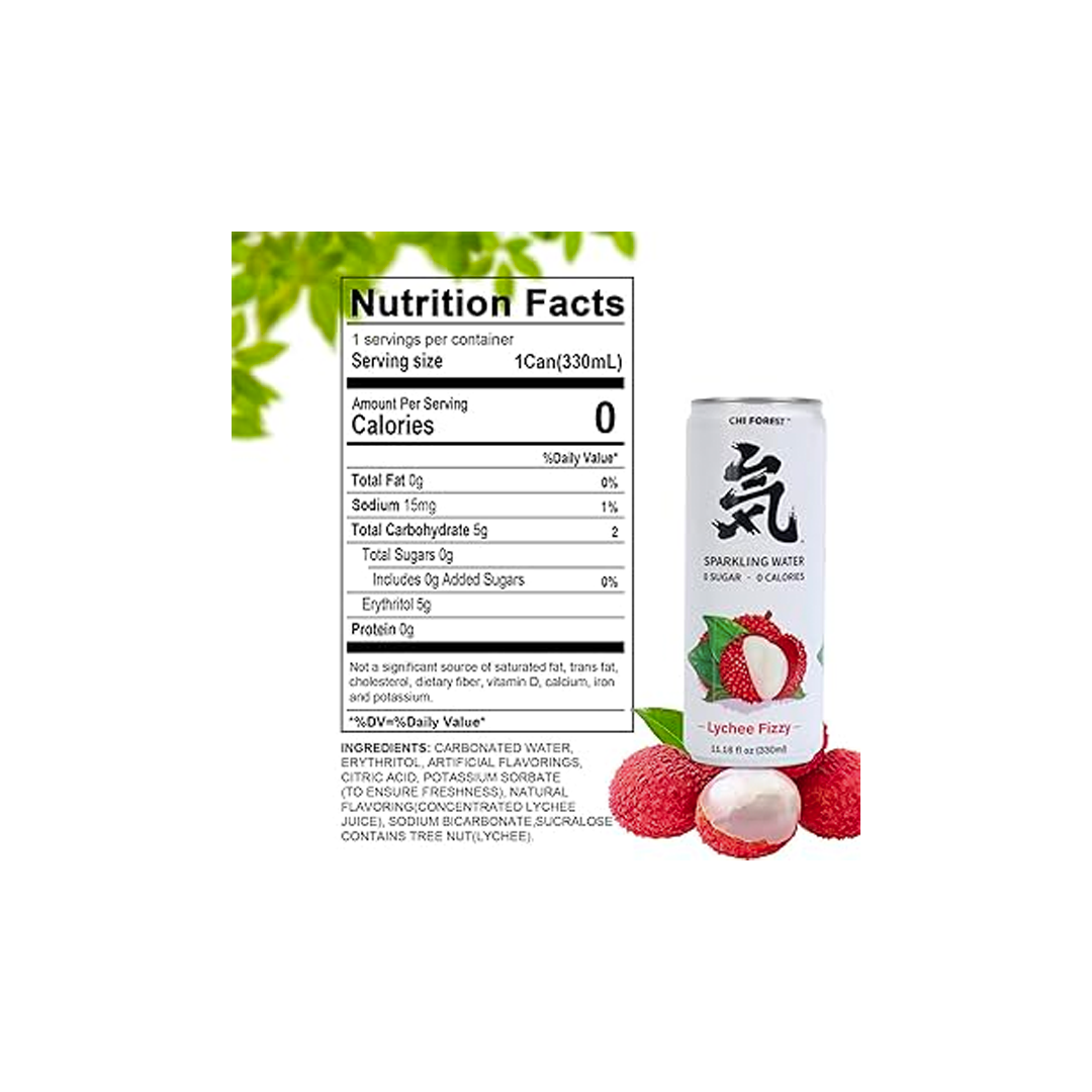 Chi Forest - Lychee Sparkling Water (330ml) (24/carton) – Tasty Snack Asia