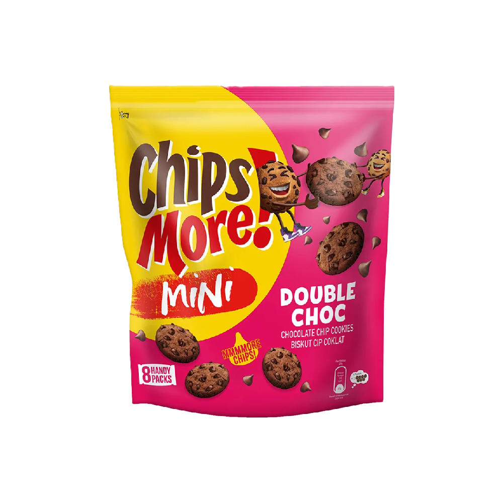 Chips More - Double Chocolate Chip Cookies (8/pack) (24g) (16/carton ...