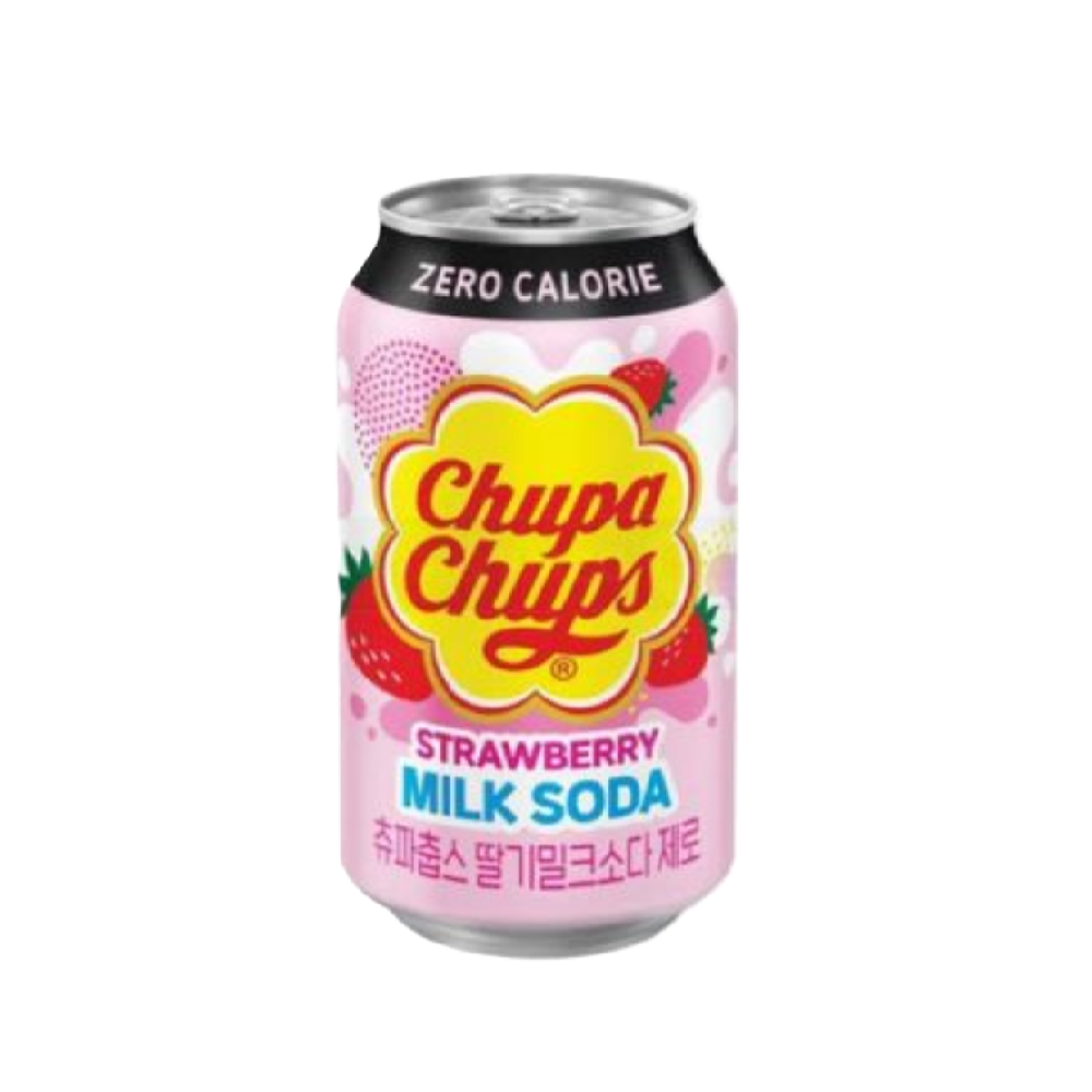 Chupa Chups - Strawberry Milk Soda Zero (350ml) (24/carton) – Tasty ...