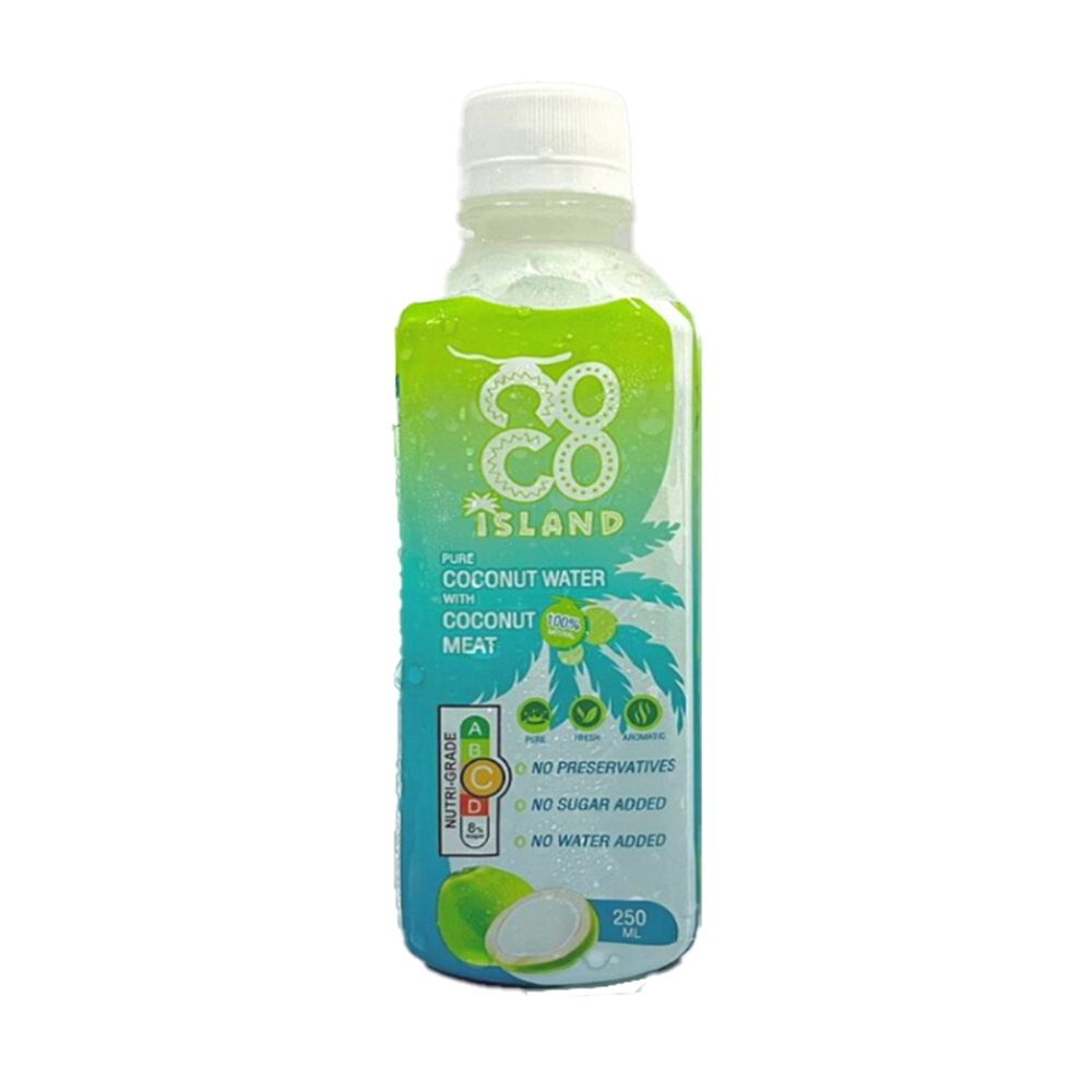 Coco Island - Coconut Water Bottle (250ml) (20/carton) – Tasty Snack Asia