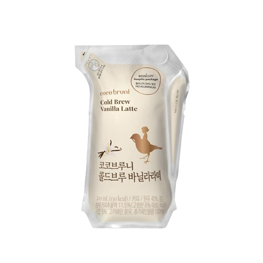 Coco Bruni - Cold Brew Vanilla Latte (200ml) (12/carton) – Tasty Snack Asia