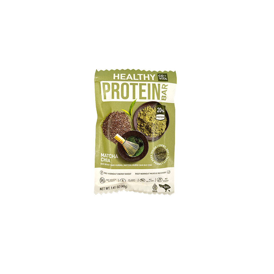 Covita - Matcha Chia Protein Bar (40g) (10/carton) – Tasty Snack Asia