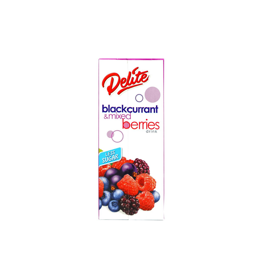 Delite - Less Sugar Blackcurrant & Mixed Berries Drink (250ml) (24/car ...