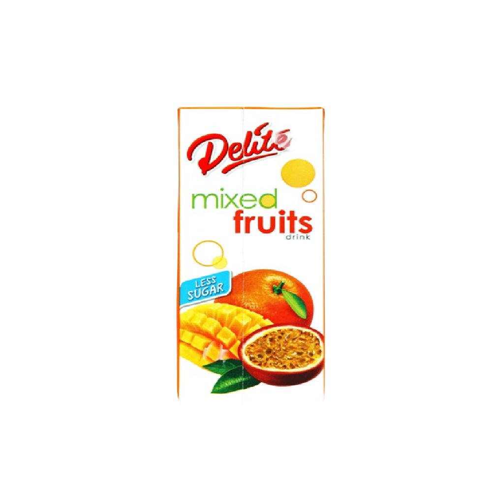 Delite - Less Sugar Mixed Fruits Juice Packet Drink (250ml) (24/carton ...