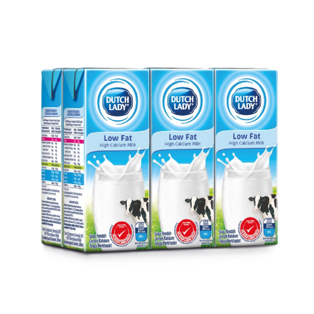 Dutch Lady - Pure Farm UHT Low Fat Milk (6/pack) (200ml) (4/carton ...