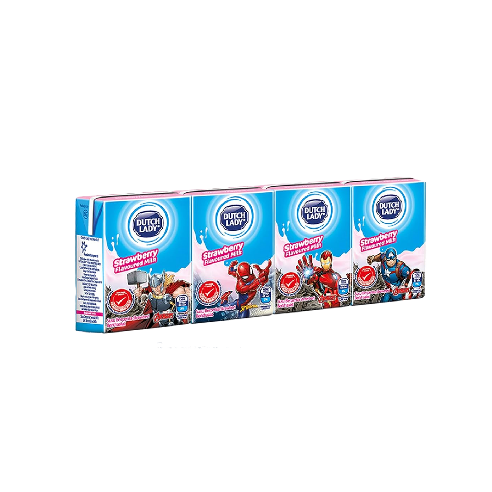 Dutch Lady - Marvel Strawberry UHT Milk (4/pack) (125ml) (10/carton ...