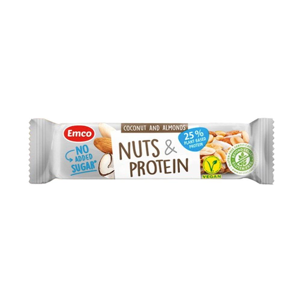 Emco - Coconut & Almond Sugar Free Protein Bar (35g) (20/carton ...