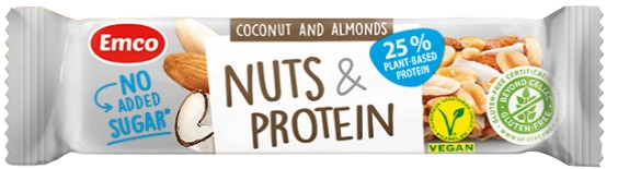 Emco - Coconut & Almond Sugar Free Protein Bar (35g) (20/carton ...