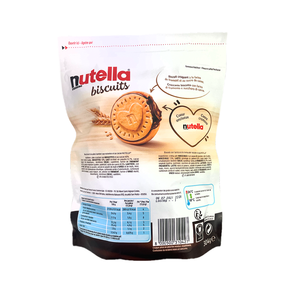 Ferrero - Nutella Biscuits (304g) (10/carton) – Tasty Snack Asia