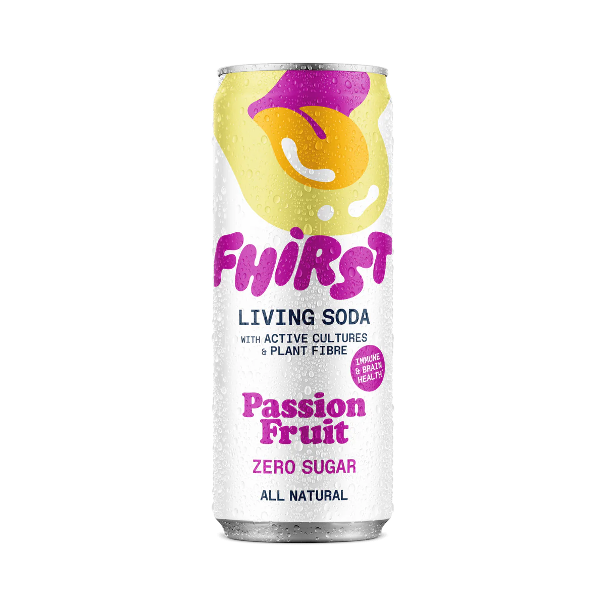 FHIRST - Passion Fruit Living Soda (330ml) (12/carton) – Tasty Snack Asia