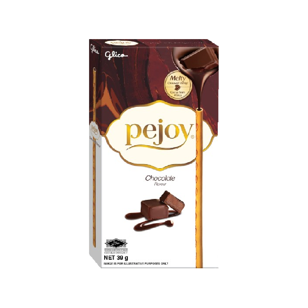 Glico - Pejoy Chocolate Filled Biscuit Sticks (39g) (60/carton) – Tasty Snack Asia