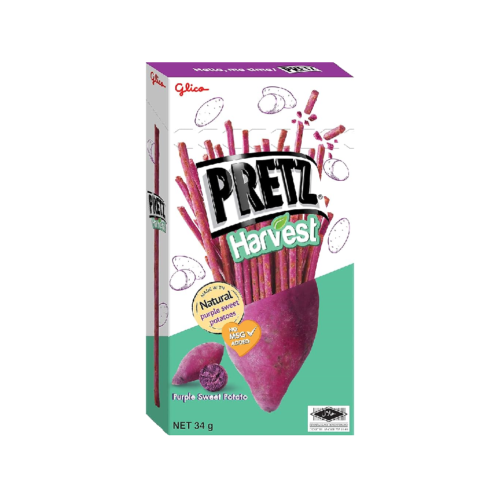 Glico - Pretz Harvest Purple Sweet Potato Biscuit Stick (34g) (60/cart ...