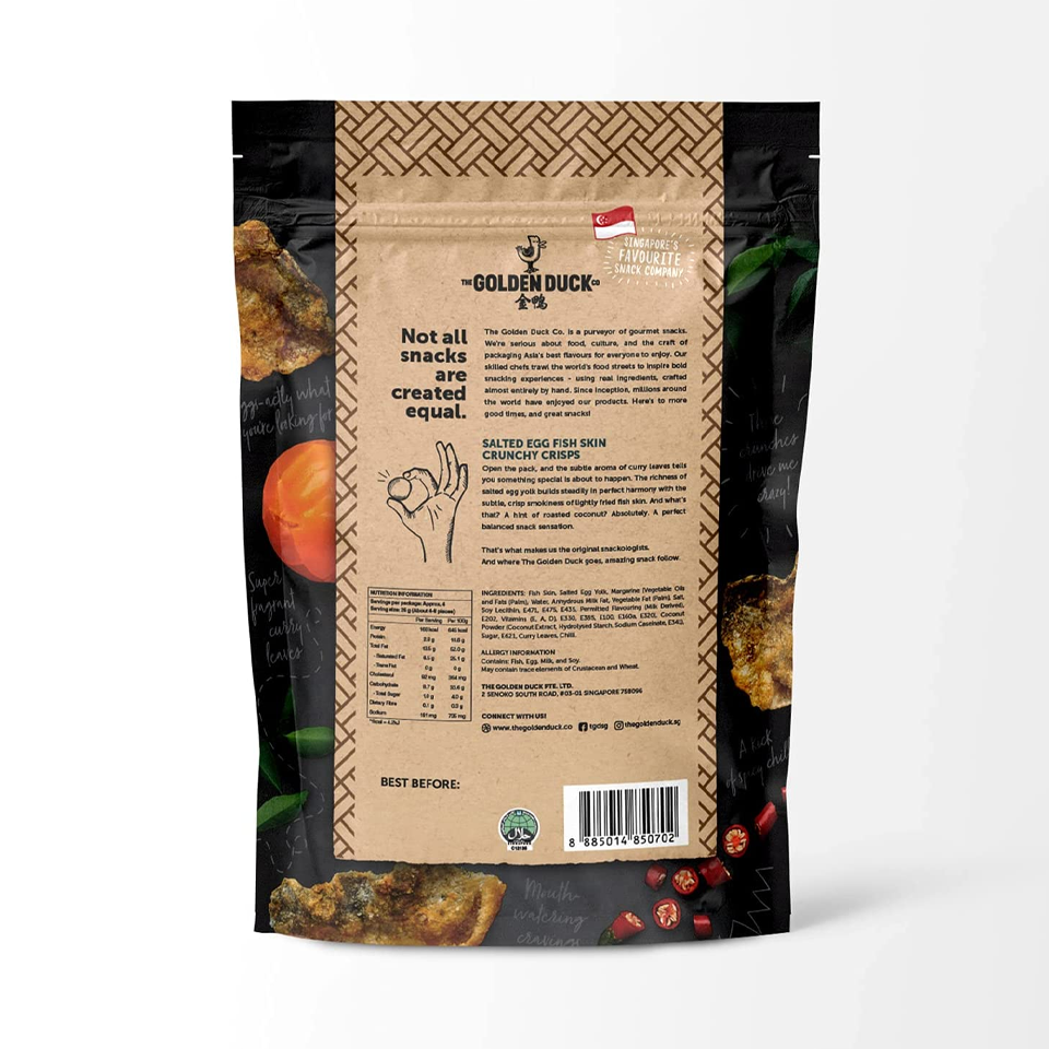 The Golden Duck - Salted Egg Yolk Fish Skin (113g) (24/carton) – Tasty ...