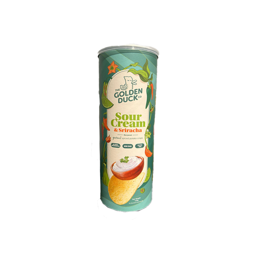 Golden Duck - Sour Cream Sriracha Gourmet Potato Crisps (125g) (14/Car ...