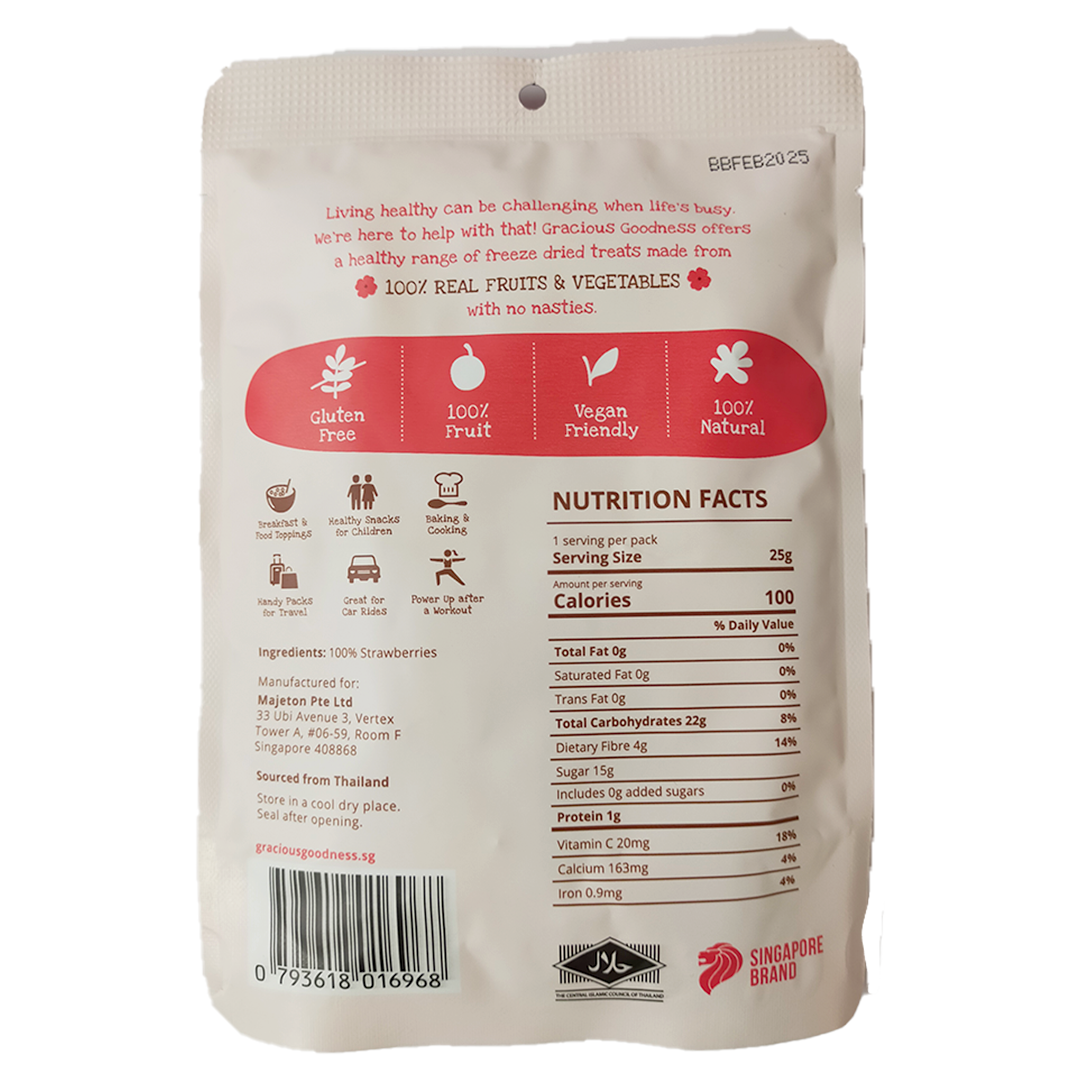 Gracious Goodness - Freeze Strawberry Chips (15g) (24/carton) – Tasty ...