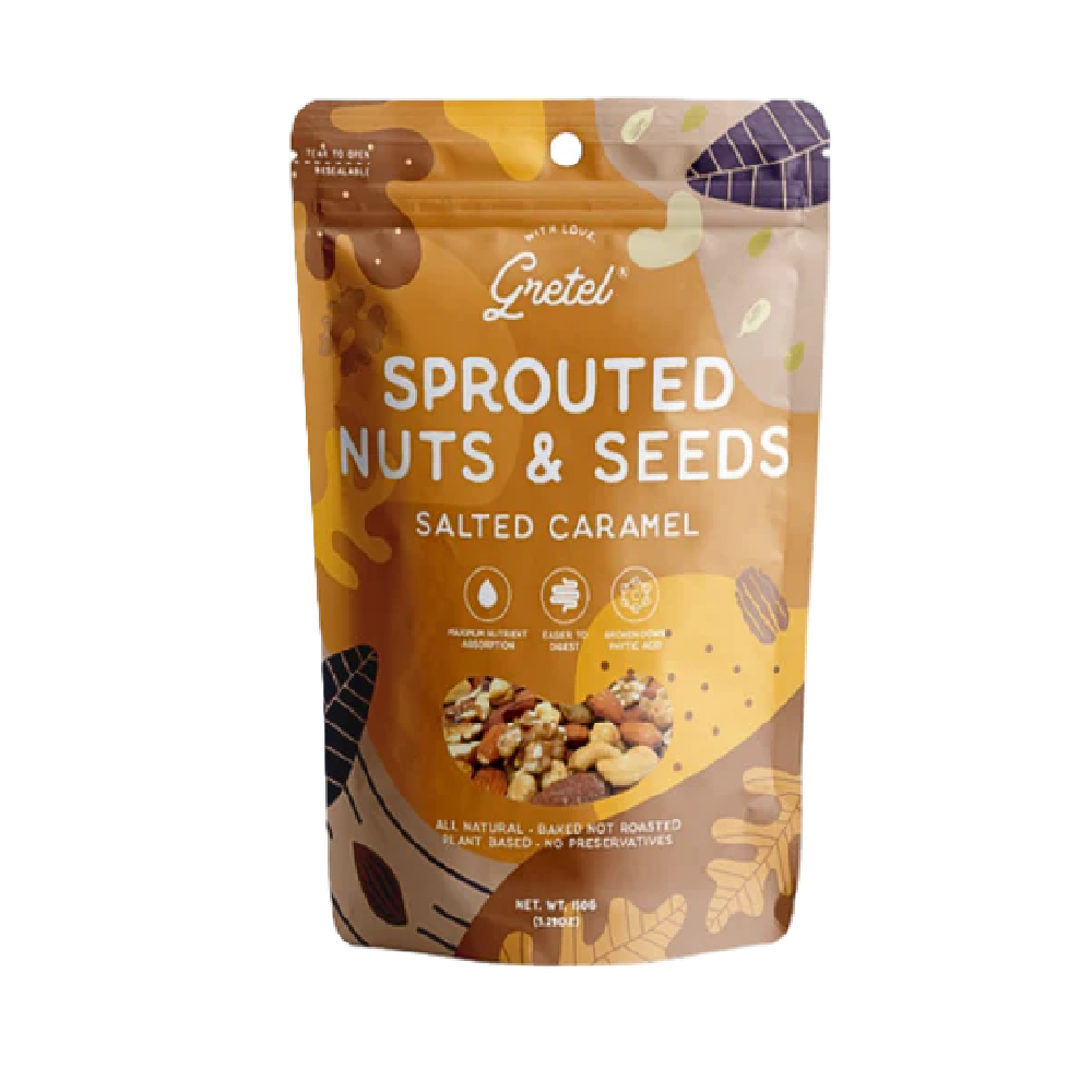 Gretel - Salted Caramel Sprouted Nuts and Seeds (50g) (12/carton ...