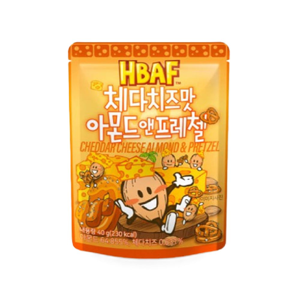 HBAF - Cheddar Cheese Pretzel & Almond (40g) (72/carton) – Tasty Snack Asia