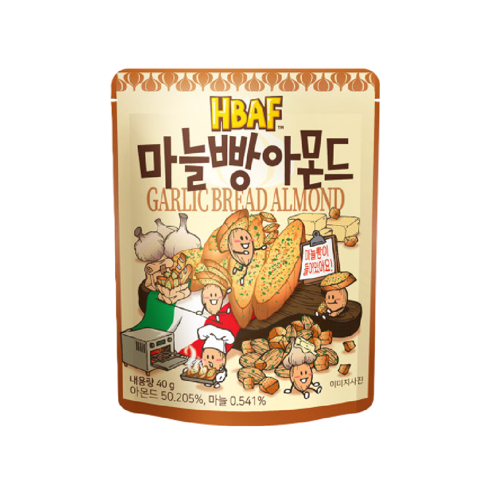 HBAF - Garlic Bread Almond (40g) (72/carton) – Tasty Snack Asia