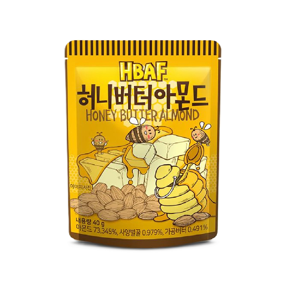 HBAF - Honey Butter Almond (40g) (72/carton) – Tasty Snack Asia