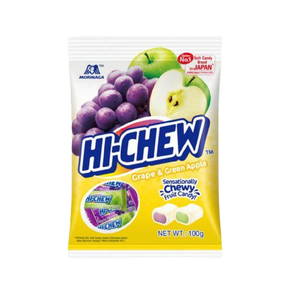 HI-CHEW - Grape & Green Apple Chewy Candy Bag (100g) (12/carton ...