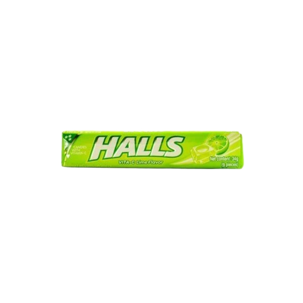 Halls - Vita-C Lime Stick Candy (34g) (20/carton) – Tasty Snack Asia