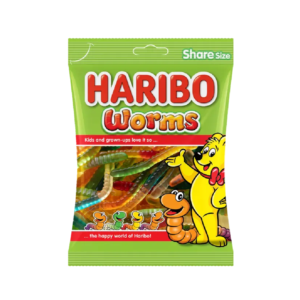 Haribo - Worms Gummy (160g) (12/carton) – Tasty Snack Asia