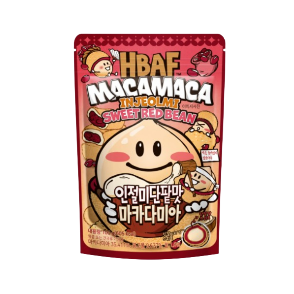 Hbaf - Injeolmi Sweet Red Bean Macadamia (100g) (20/carton) – Tasty ...