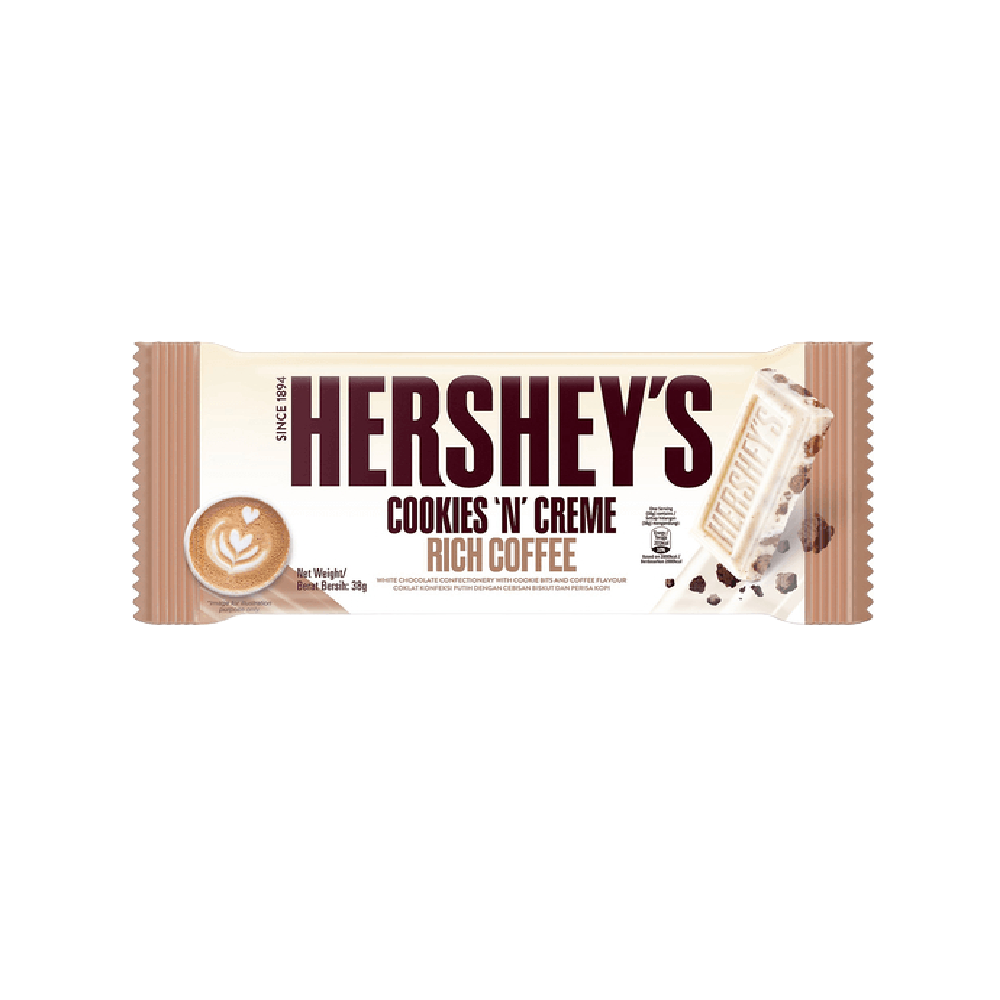 Hershey's - White Creation Cookies 'n' Cream Rich Coffee Chocolate Bar ...