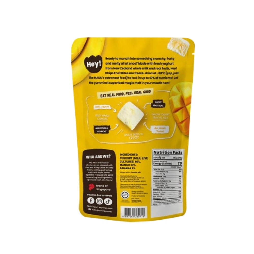 Hey! Chips - Freeze-dried Mango Banana Fruit Bites (20g) (24/carton ...