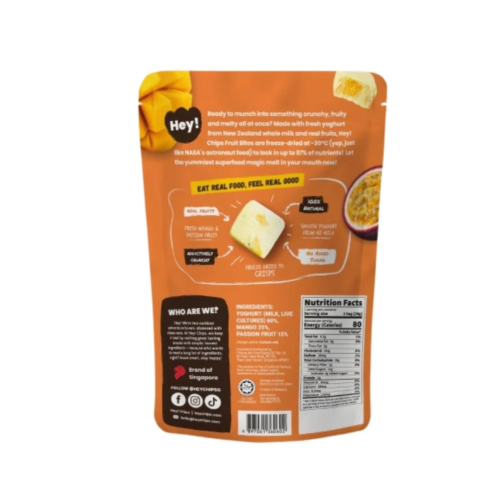 Hey! Chips - Freeze-dried Mango Passion Fruit Bites (20g) – Tasty Snack ...
