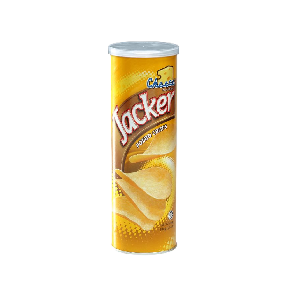 Jacker - Cheese Potato Crisps Canister (150g) (14/carton) – Tasty Snack ...