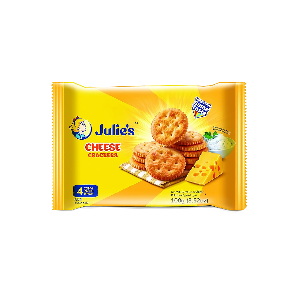 Julie's - Cheese Crackers (4/pack) (100g) (24/carton) – Tasty Snack Asia