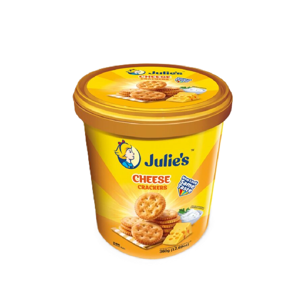 Julie's - Cheese Crackers Tub (360g) (12/carton) – Tasty Snack Asia